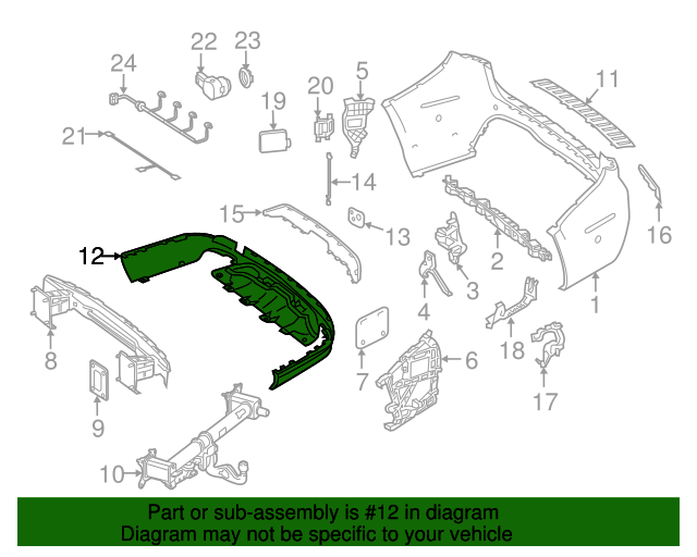 166-885-00-00-64 - Trim, Bumper For Mercedes-Benz Parts Store