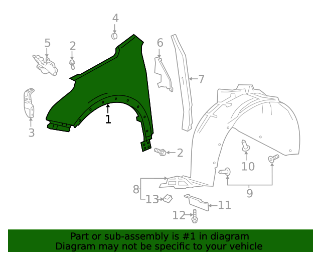 2021-2023 Buick Envision Fender 84983931 GM | GMPartsDirect.com