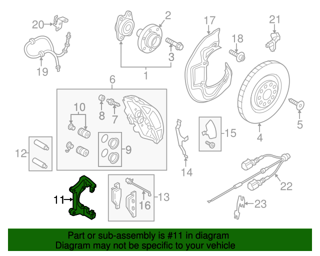 2012-2018 Audi Carrier 4H0-615-125 | Audi USA Parts