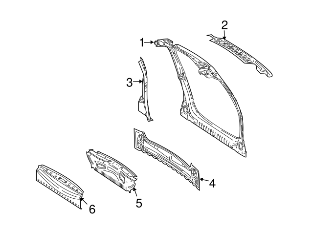 164-640-10-71 - Floor Pan Crossmember 2006-2012 Mercedes-Benz ...