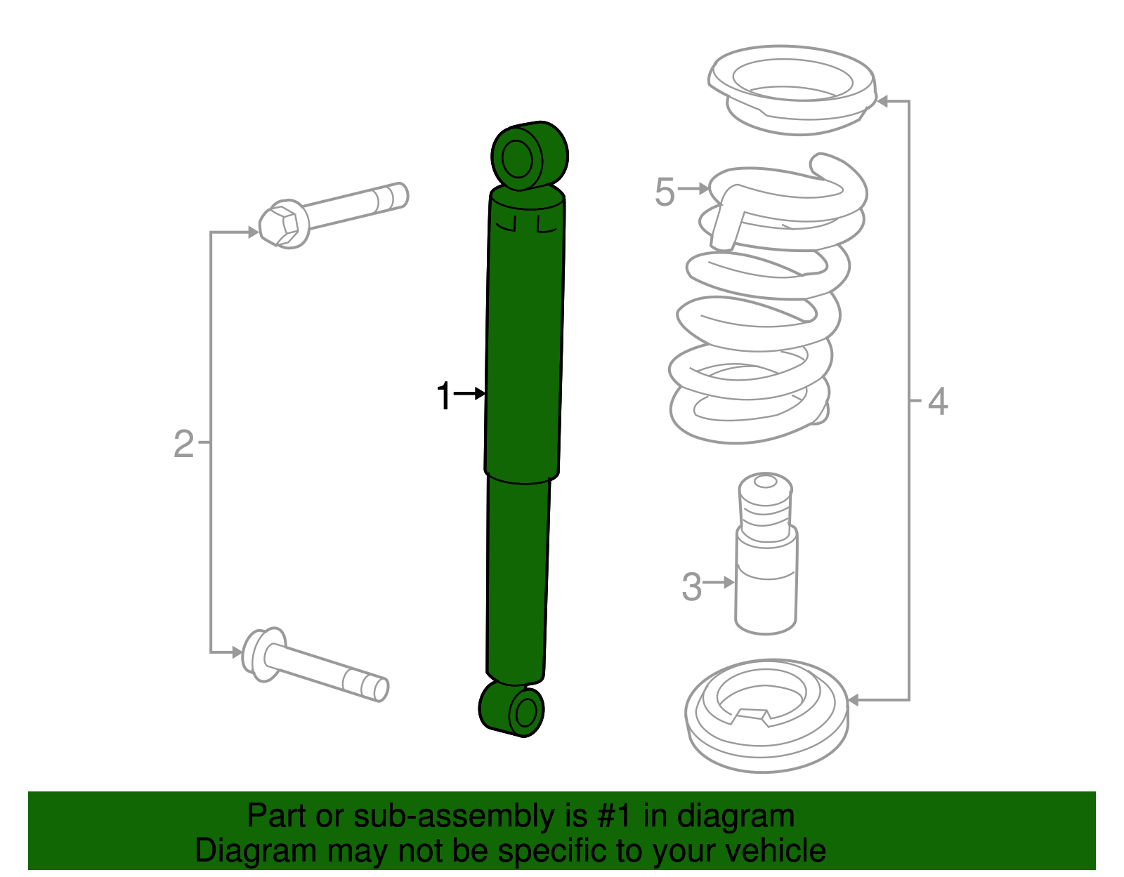 2010-2017 GM Rear Shock Absorber 84192068 | OEM Parts Online