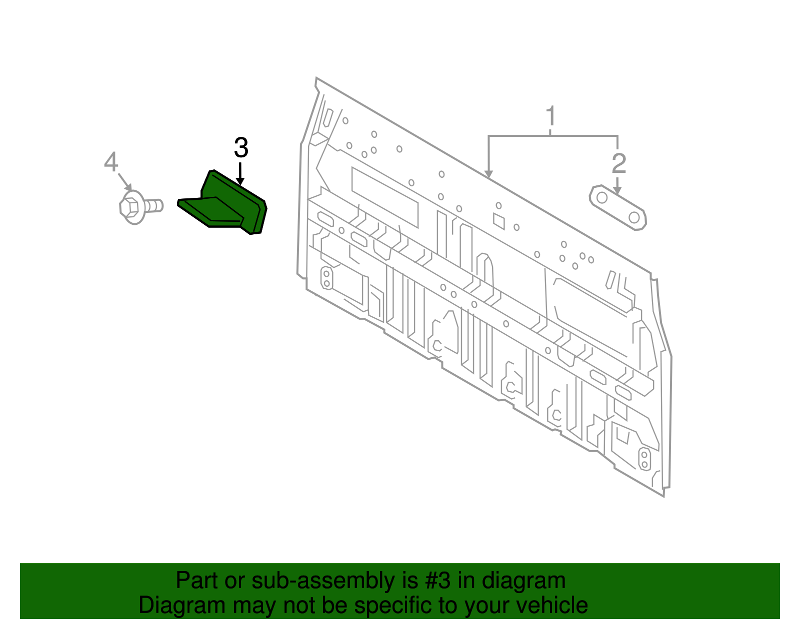 Genuine Toyota Striker part# 64225-04030 for 2016-2023 Toyota Tacoma ...