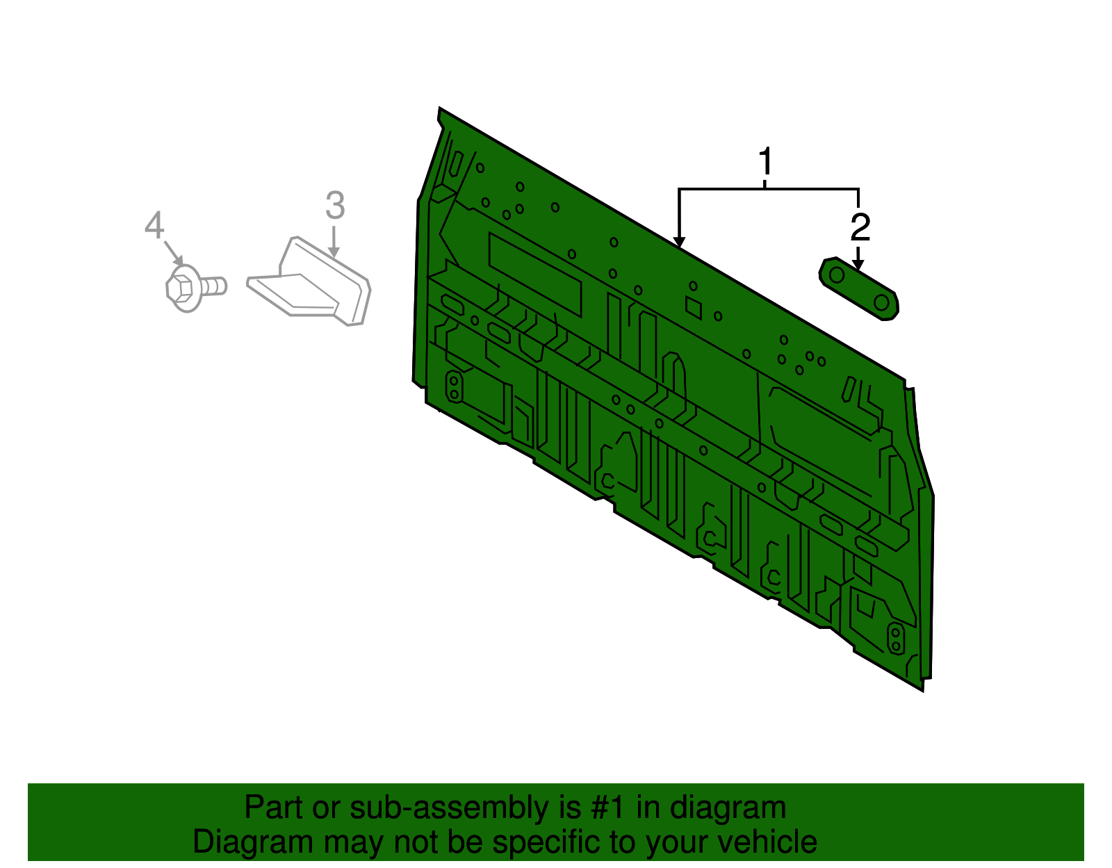 2017-2019 Toyota Tacoma Back Panel 64101-04292 | Toyota San Diego Parts