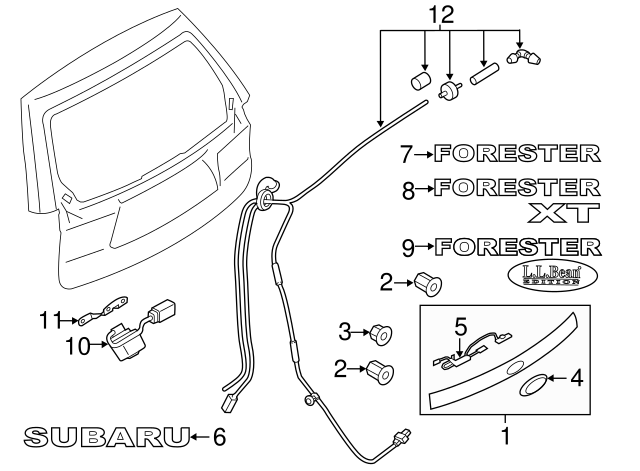 2009-2013 Subaru Forester OEM NEW 2010-2013 Subaru Awd Forester Rear ...