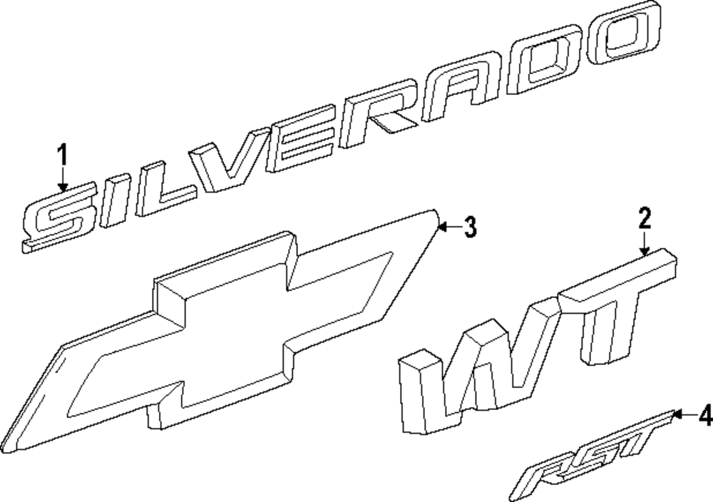 2024-2025 Chevrolet Silverado EV F Emblem 85574800 GM | GMPartsDirect.com