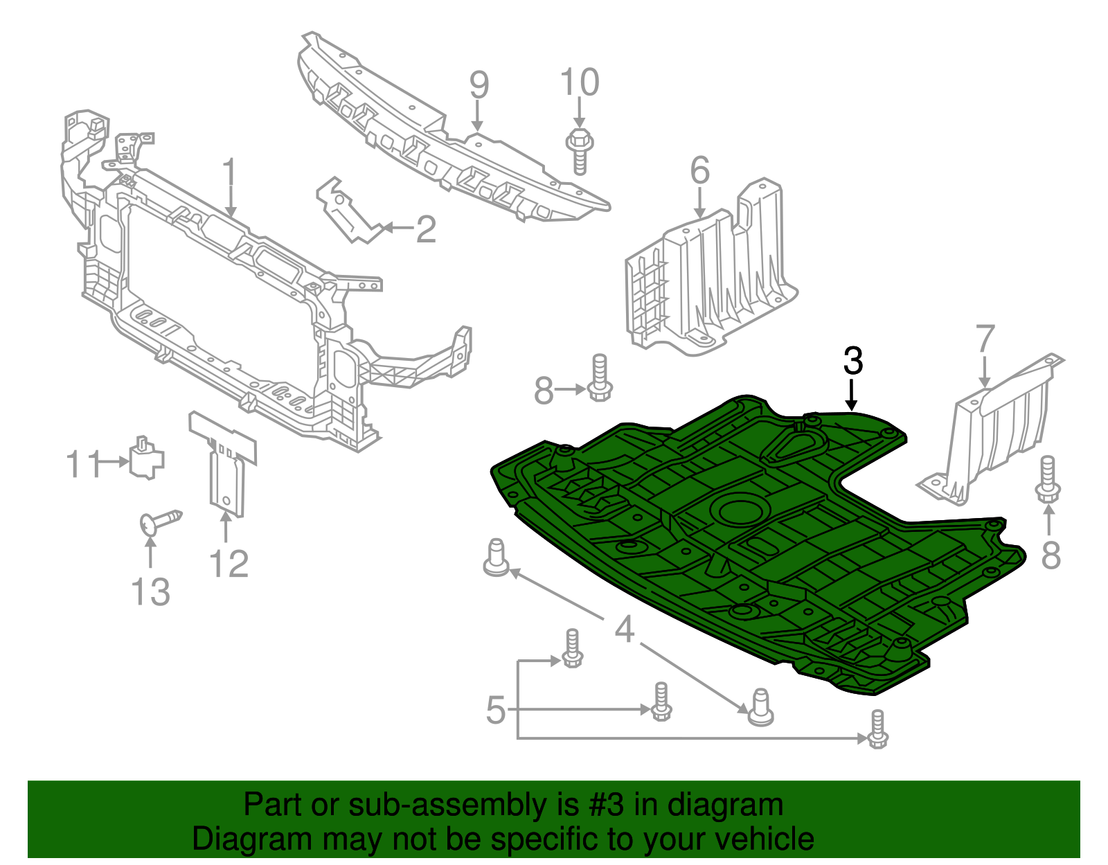 29110-B0000 - Under Cover 2017-2018 Kia | Kia.Parts Store
