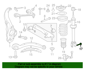 2004-2023 Jaguar Strut Lower Bolt T2H17786 | JaguarParts.com