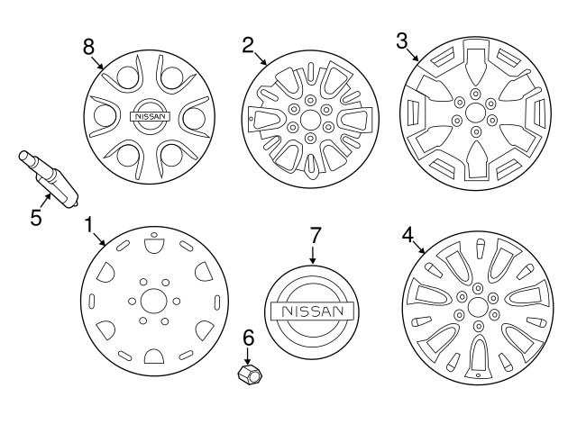 2016-2024 Nissan TITAN XD Wheel, Steel 40300-EZ00A | TascaParts.com