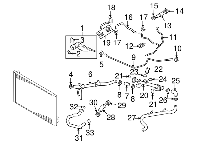 2007-2009 Audi S8 Water Pipe 07L-121-070-Q | Audi USA Parts
