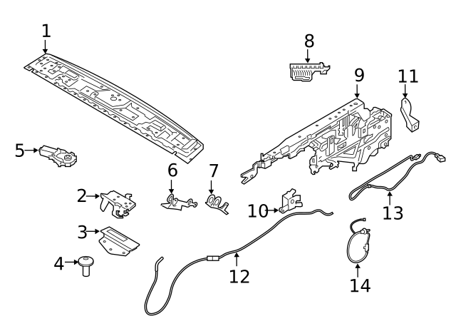 2019-2024 BMW Kinematics convertible top compart., le 54-37-7-443-103 ...