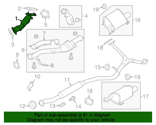 2004-2020 Subaru OEM NEW 2004-2020 Subaru WRX STI Joint Pipe Assembly ...