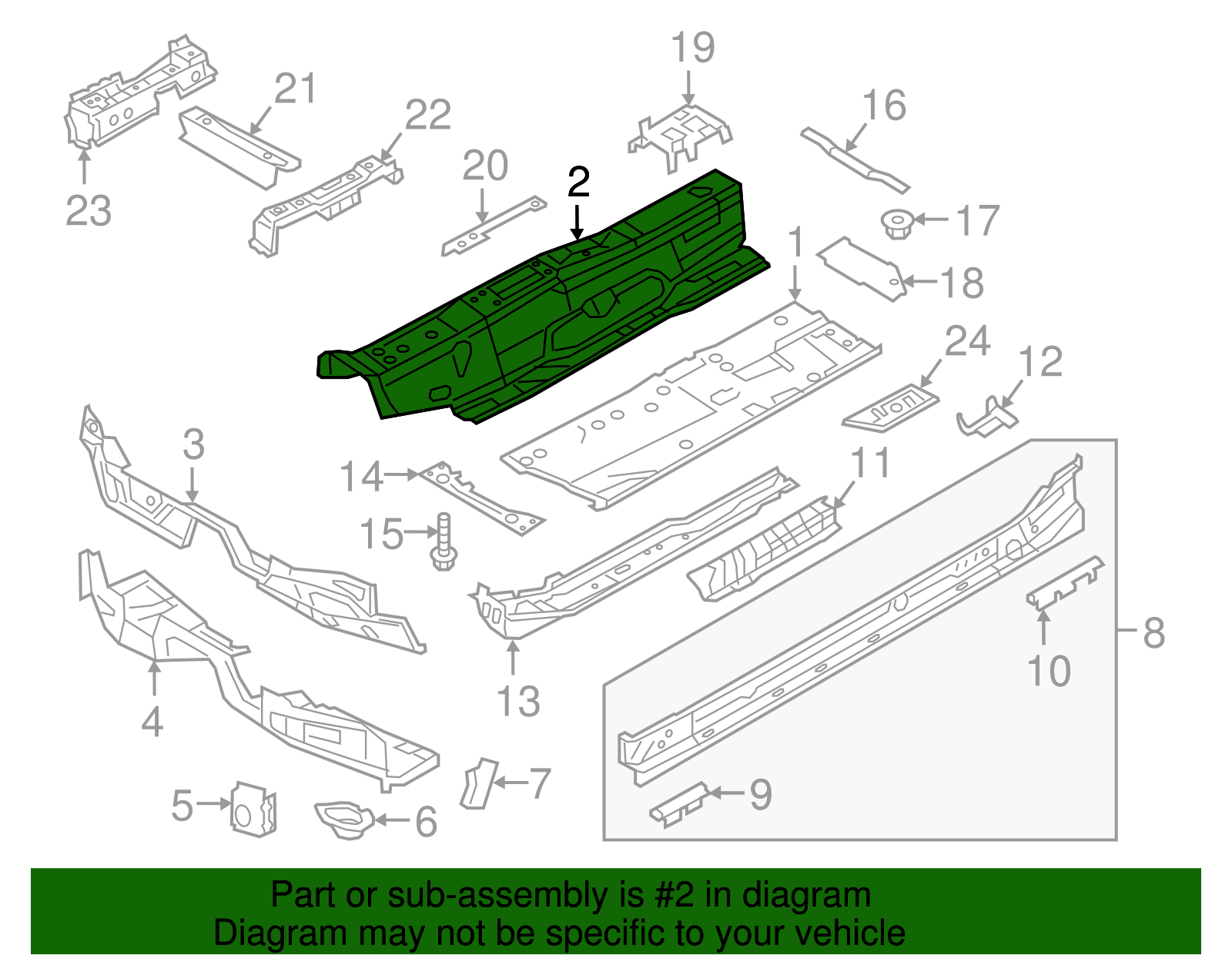 2015-2019 Volkswagen Golf R Center Floor Pan 5Q0-803-299-G | Wolfsburg ...