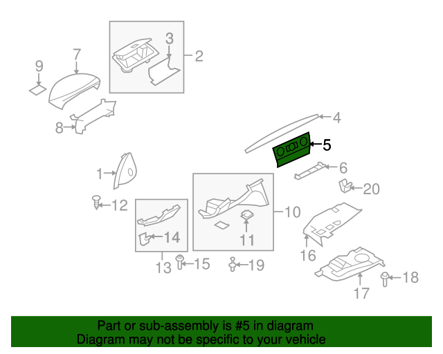 Genuine BMW 51-45-6-976-842 | Center Bezel | FREE Shipping on Most ...