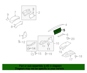 Genuine BMW 51-45-6-976-842 | Center Bezel | FREE Shipping on Most ...