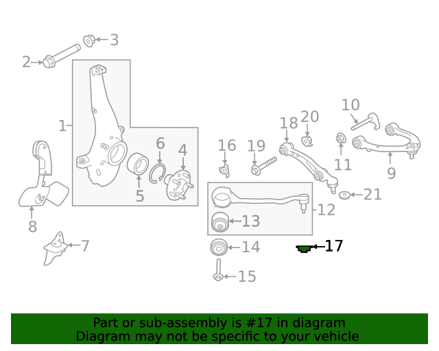 2017-2023 Land Rover Ft Lower Control Arm Castle Nut LR034221 | OEM ...