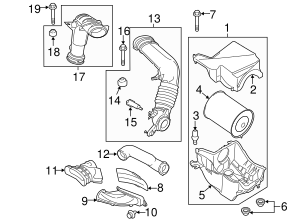 CV6Z-9C675-A - Engine Air Intake Hose 2013-2019 Ford | Ford Parts Direct