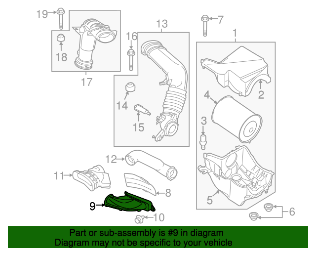 2015-2019 Ford Intake Tube EJ7Z-9A624-A | OEM Parts Online