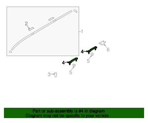 91066FL000 - Roof Drip Molding Bracket 2008-2023 Subaru | Subaru ...