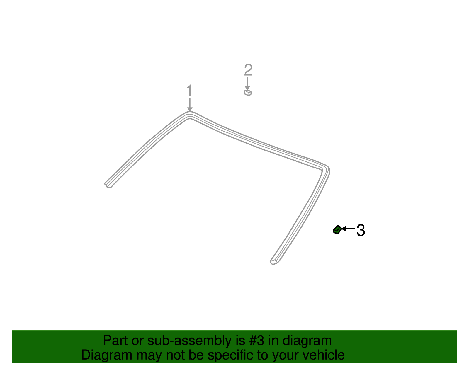 73129-S3V-A00 - Reveal Molding Lower Seal 2003-2014 Honda | Honda Parts ...