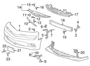 2014-2015 Chevrolet Camaro Spoiler Asm-f/end *black - Does Not Come ...