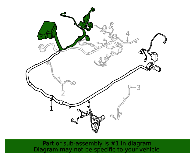 Ford Dealership 2020-2022 Ford Mustang Engine Wiring Harness KU5Z ...