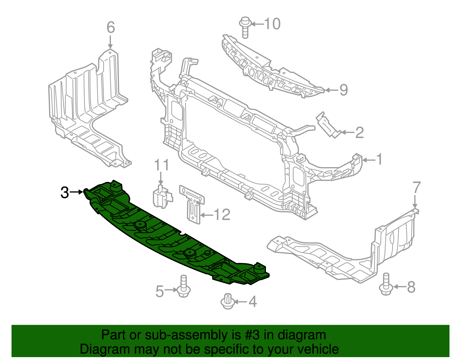 2014-2016 Kia Under Cover 29110-A7000 | OEM Parts Online