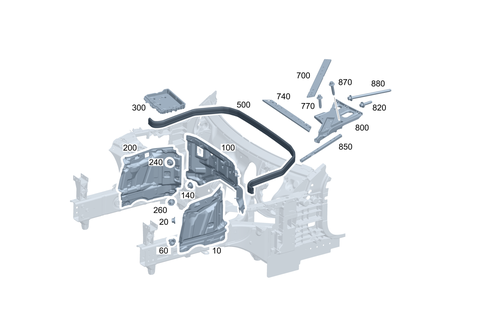 Engine Compartment Partition Wall, Wheel Well Detachable Parts for 2025 ...