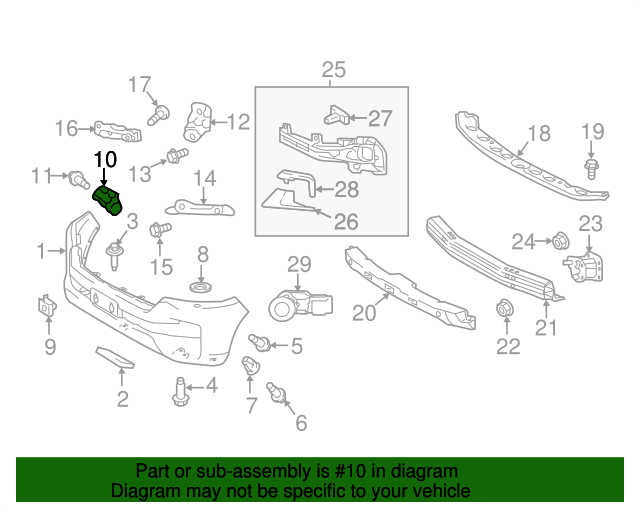 2016-2021 Toyota Land Cruiser Side Bracket 52116-60250 | Toyota Parts