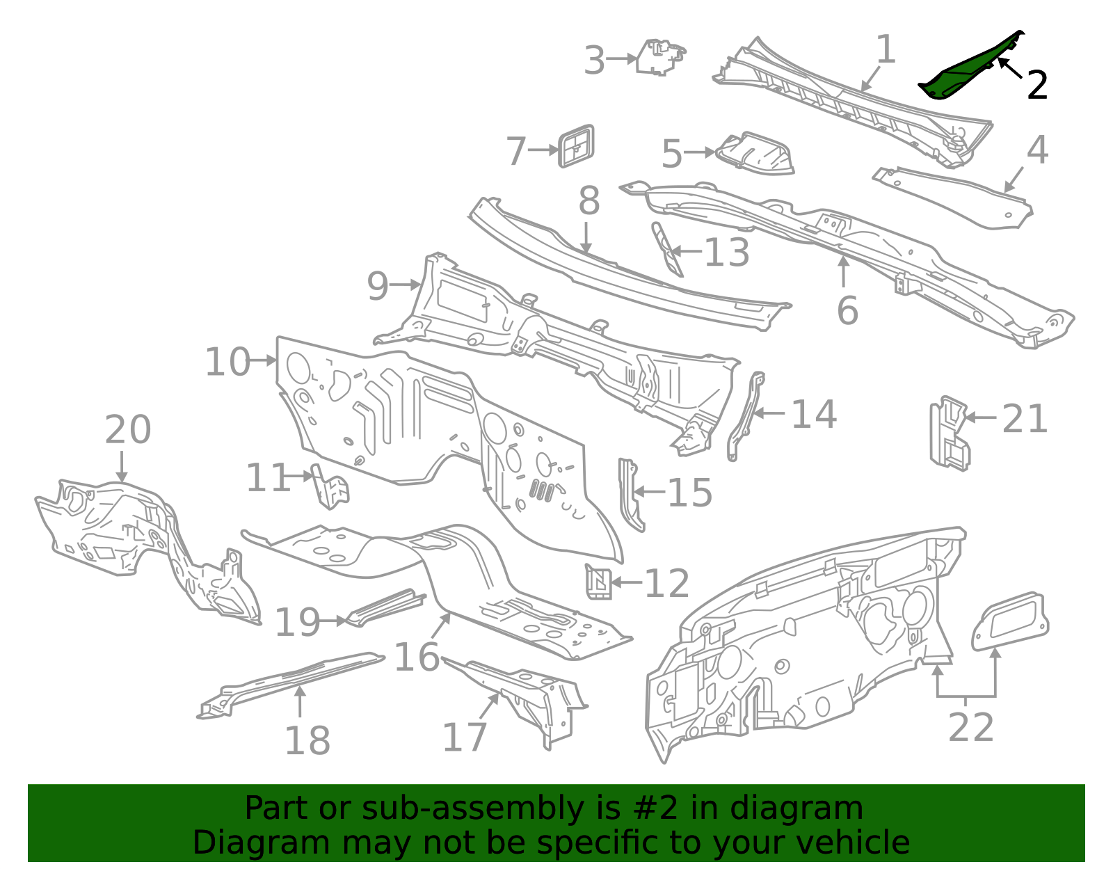 2020-2025 Chevrolet Driver Side Air Inlet Grille Panel Extension ...