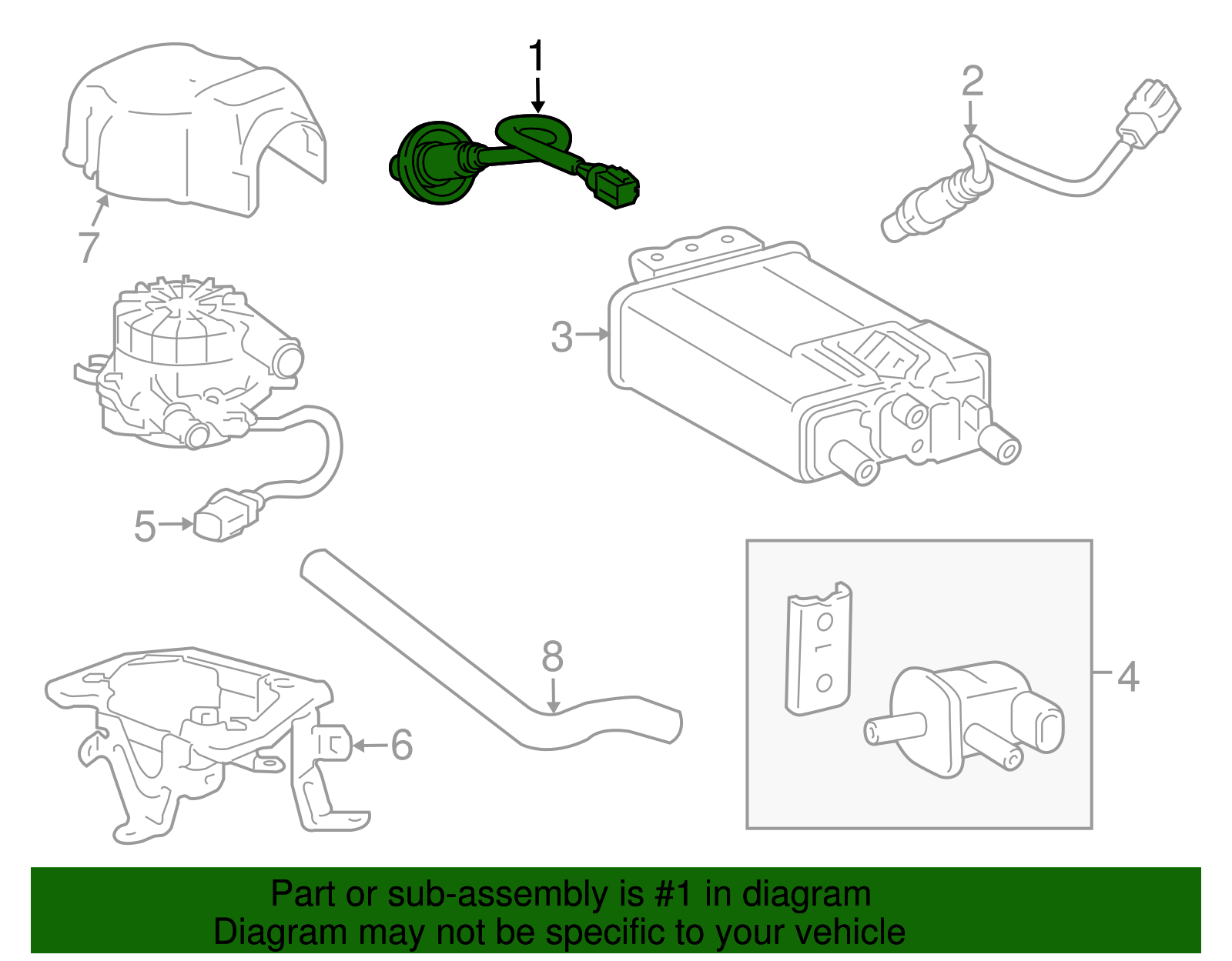 Genuine Toyota Oxygen Sensor part# 89467-60100 for 2013-2015 Toyota ...