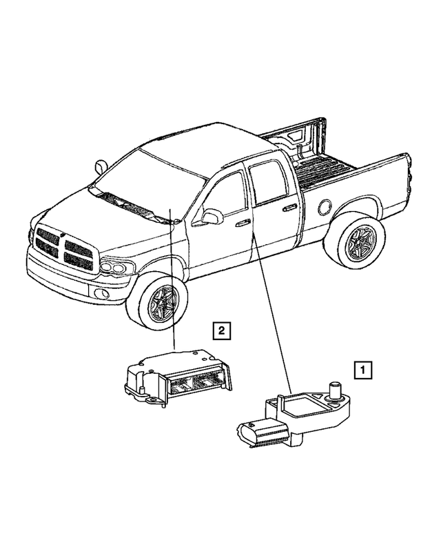 2004-2005 Dodge Ram 1500 Occupant Restraint Module 56043701AG | Mopar ...