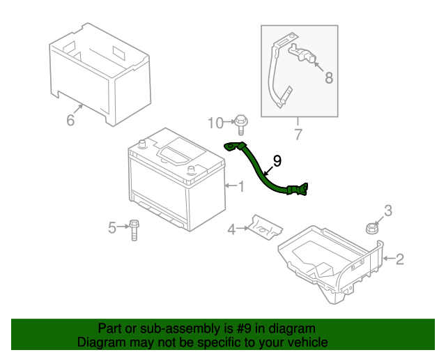 2010-2013 Hyundai Genesis Coupe Negative Cable 91860-2M000 | QuirkParts