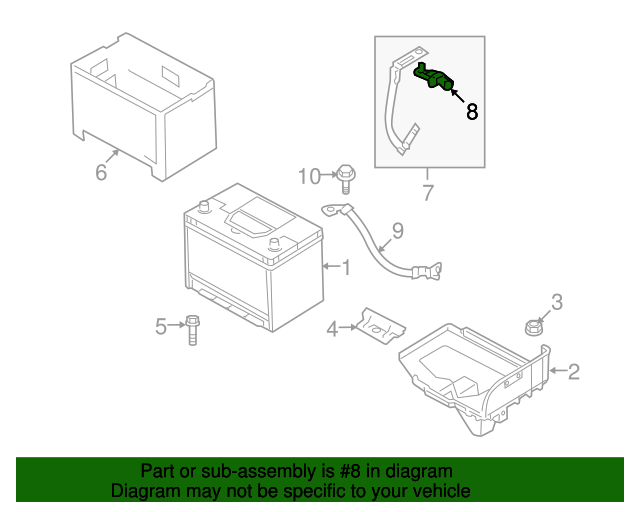 91981-2M000 - Battery Cable Terminal End 2010-2012 Hyundai Genesis ...