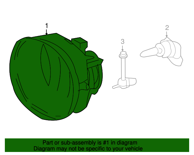 2005-2009 Toyota Fog Lamp Assembly 81221-42061 | OEM Parts Online