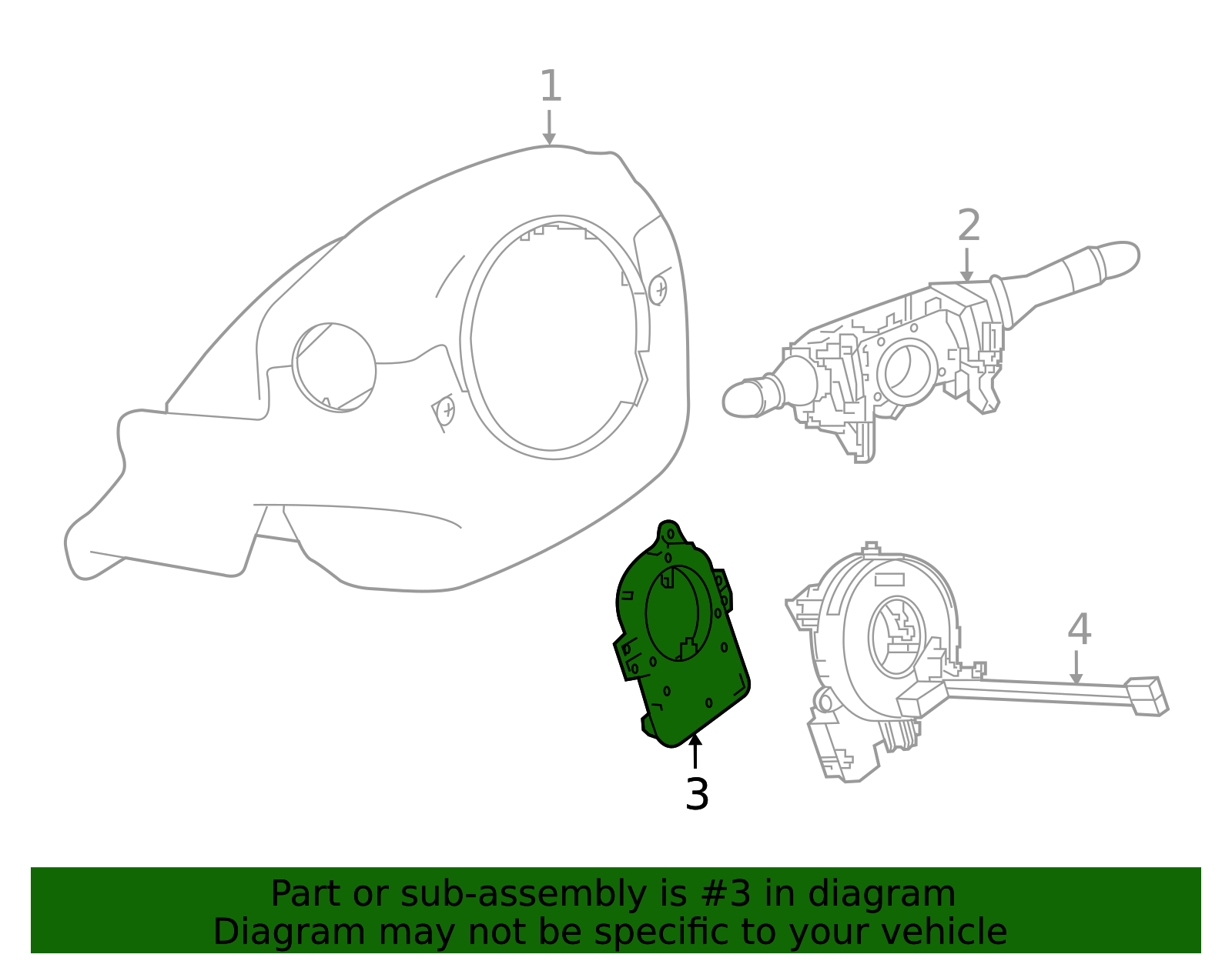 2021-2025 Nissan Altima Steering Wheel Position Sensor 47945-9HE0A ...