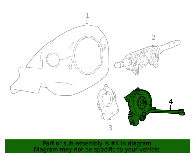 25554-6CJ2A - Clock Spring 2019-2024 Nissan Altima | Nissan Parts ...