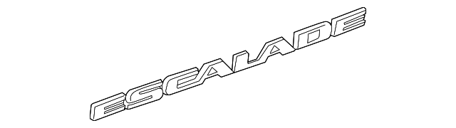 2015-2022 Cadillac Galvano Silver Driver Side Liftgate Escalade Name ...