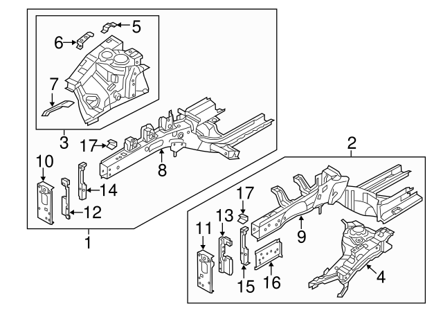 64587-A7000 - Apron Assembly Bracket 2017-2018 Kia Forte | Kia.Parts Store
