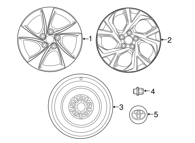 2020-2022 Toyota Center Cap 42603-42130 | OEM Parts Online