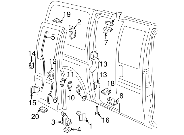 1996-2003 GM Handle, Inside 15959149 | GMPartsDirect.com