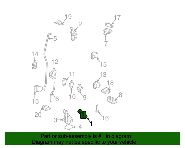 1996-2003 GM Handle, Inside 15959149 | GMPartsDirect.com