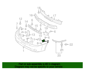 86517-2F000 - Bumper Cover Side Bracket 2004-2006 Kia | Kia.Parts Store