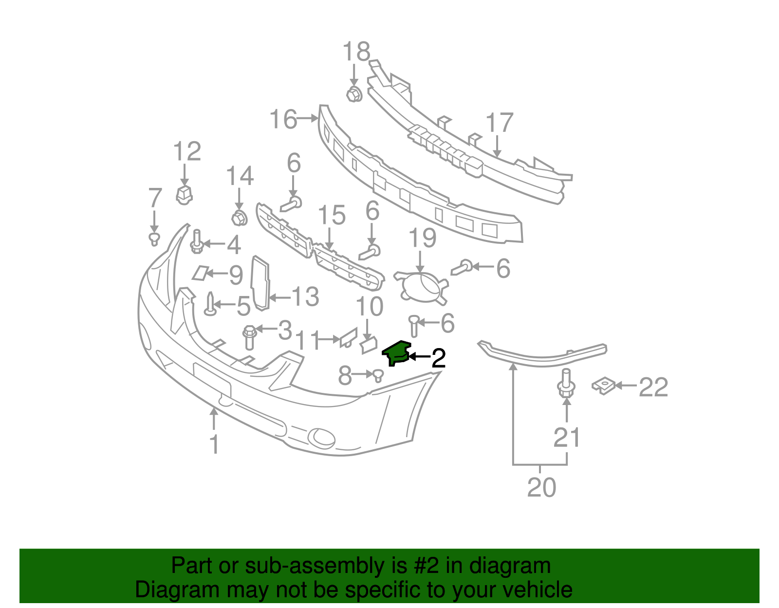 86518-2F000 - Bumper Cover Side Bracket 2004-2006 Kia | Kia.Parts Store