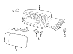 2019 Ram Mirror Assembly - Driver's Side (LH) 68381775AD | TascaParts.com