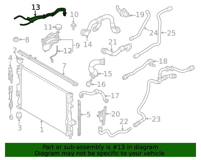 2018-2019 Land Rover Overflow Hose LR134940 | OEM Parts Online