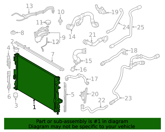 2018-2020 Land Rover Auxiliary Radiator LR133030 | OEM Parts Online