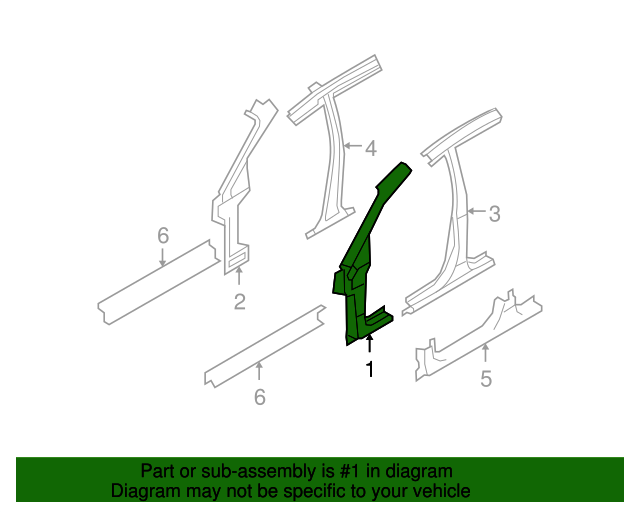 71120-1DA10 - Hinge Pillar 2007-2010 Kia Rondo | Kia.Parts Store