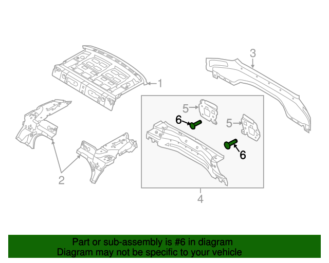 Genuine OEM Ford Part - Bumper Bracket Bolt W703879-S300 | Genuine OEM ...