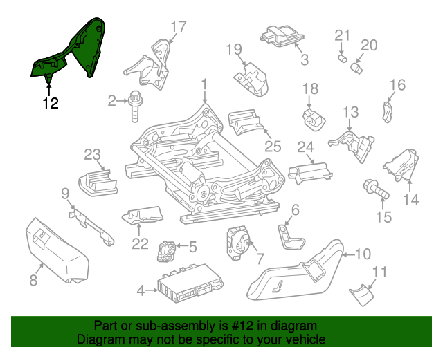 212-918-05-30-64-9051 - Inner Cover 2010-2018 Mercedes-Benz ...