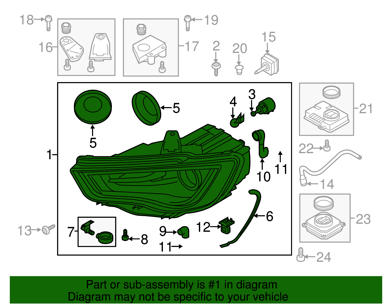 8V0-941-044-B - Headlamp Assembly 2015-2016 Audi | Audi OEM Parts